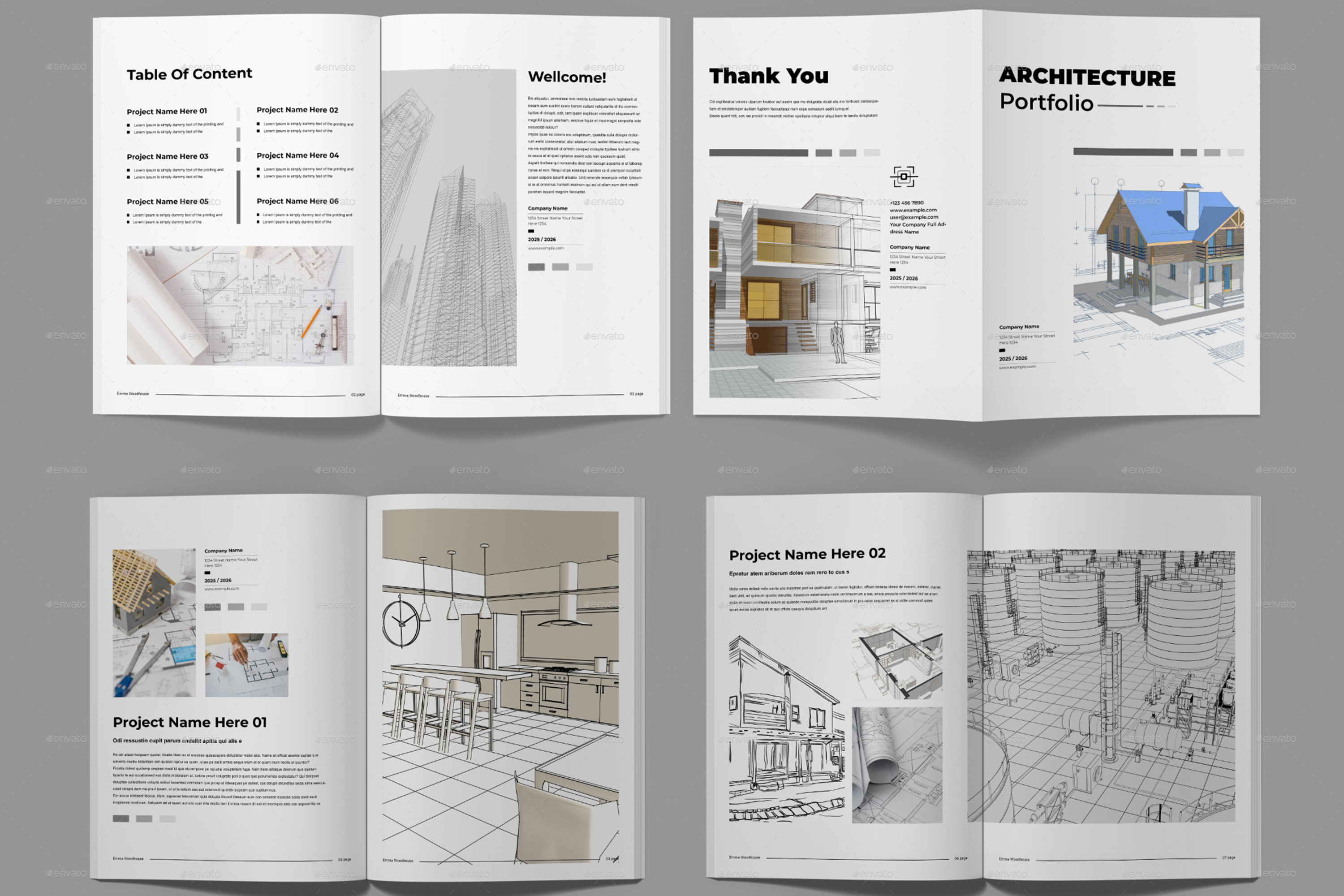 Architecture Portfolio Design Template, Print Templates | GraphicRiver