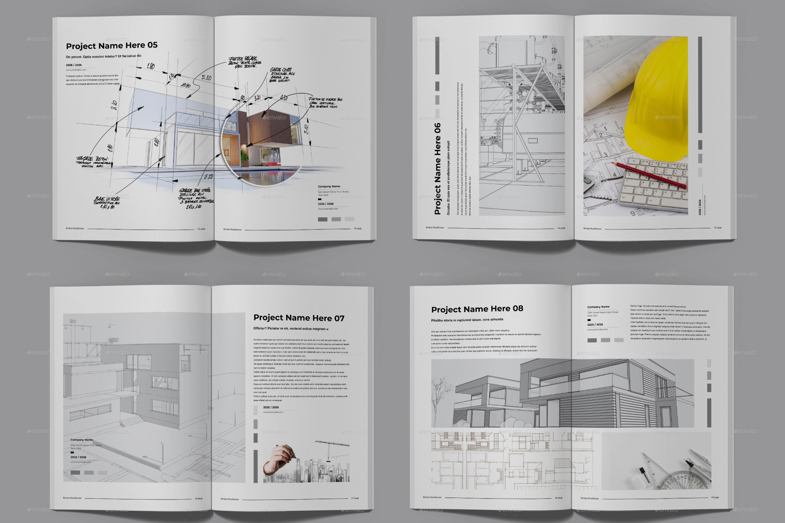 Architecture Portfolio Design Template, Print Templates | GraphicRiver