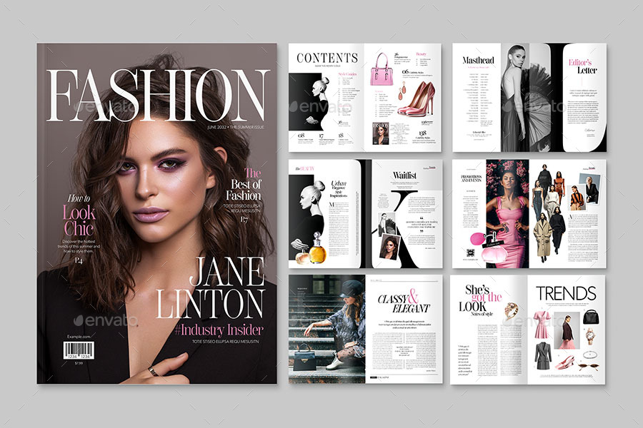 Fashion Magazine Template, Print Templates | GraphicRiver