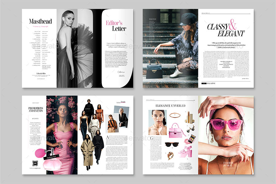 Fashion Magazine Template, Print Templates | GraphicRiver