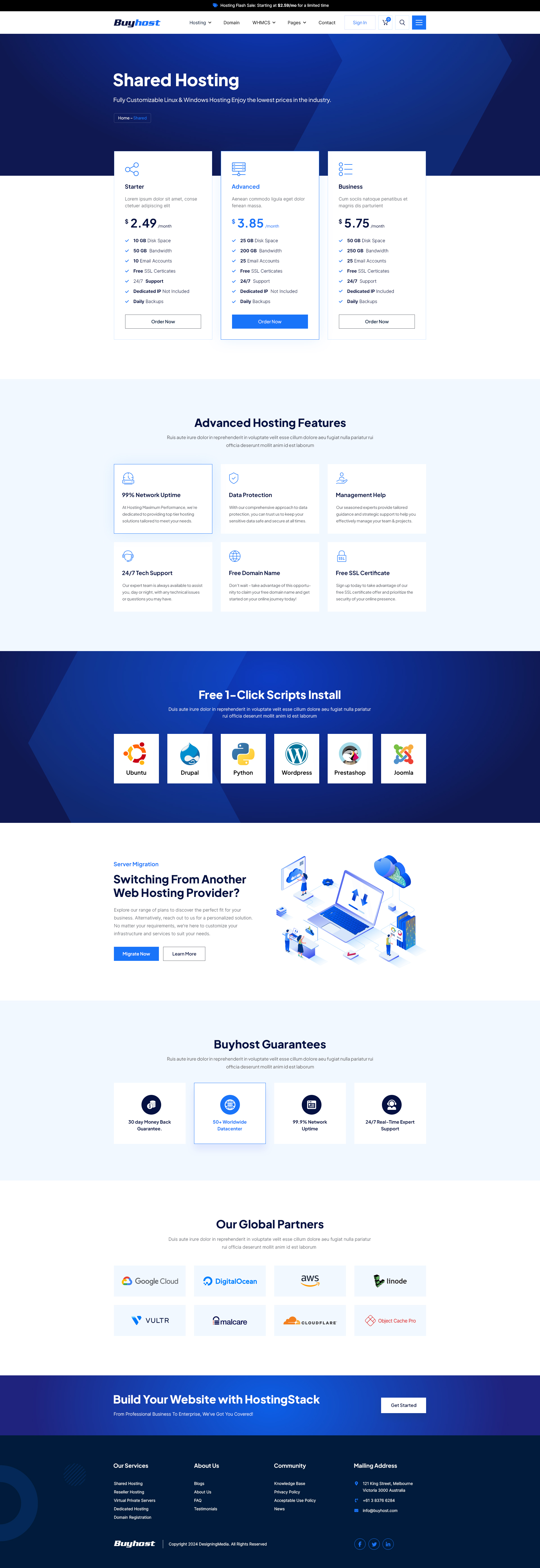 Buyhost | Web Hosting PSD Template by designingmedia | ThemeForest