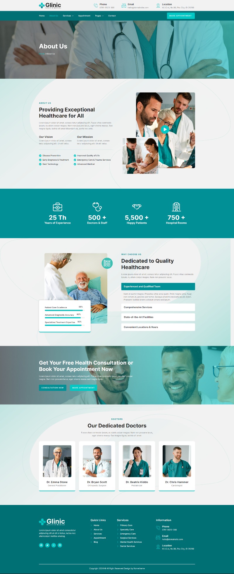 Glinic - Health & Medical Elementor Template Kit by Rometheme | ThemeForest