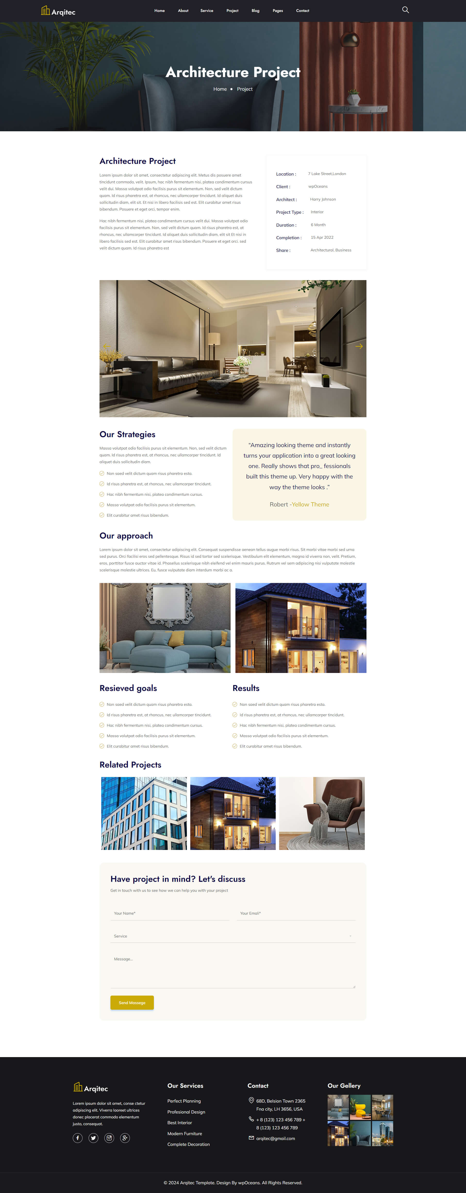 Arqitec - Architecture & Interior Elementor Template Kit by wpoceans