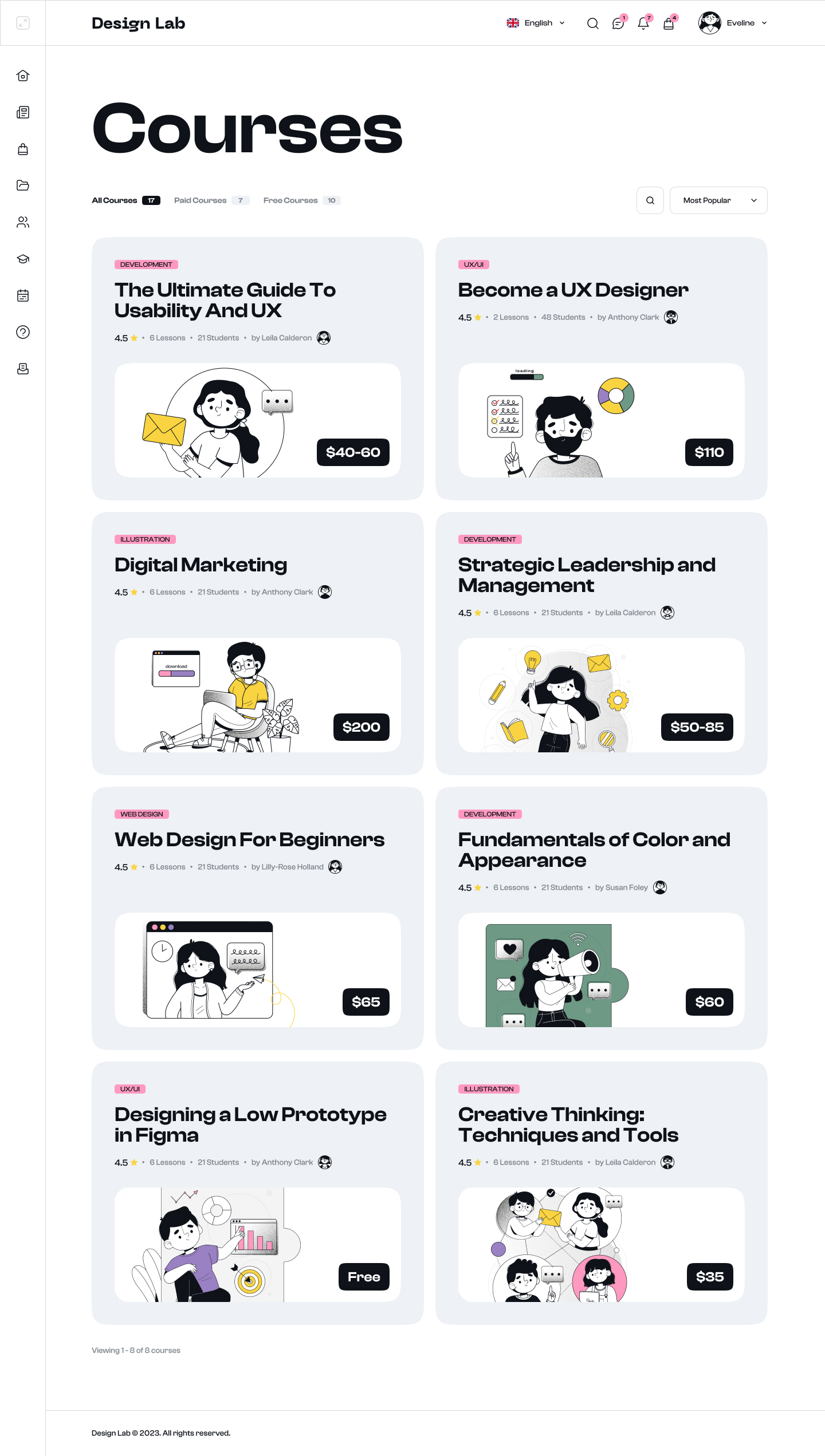 Design Lab - Social Network & Community Figma Template by Templines