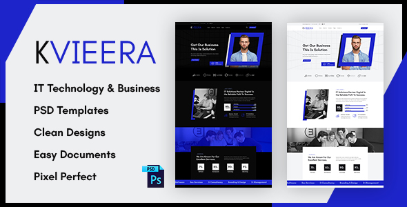 Kvieera - IT Technology & Business PSD Template by thewebmax | ThemeForest