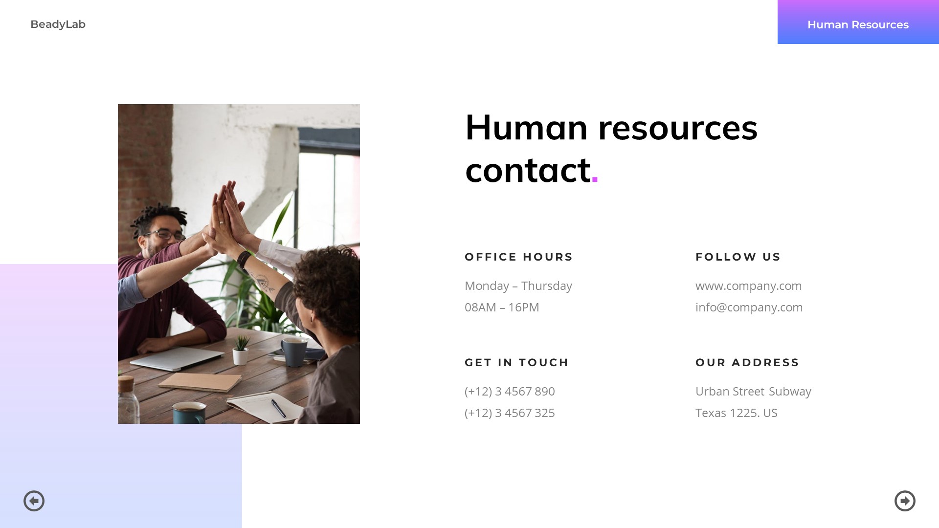 Human Resources - HRD Keynote template, Presentation Templates ...