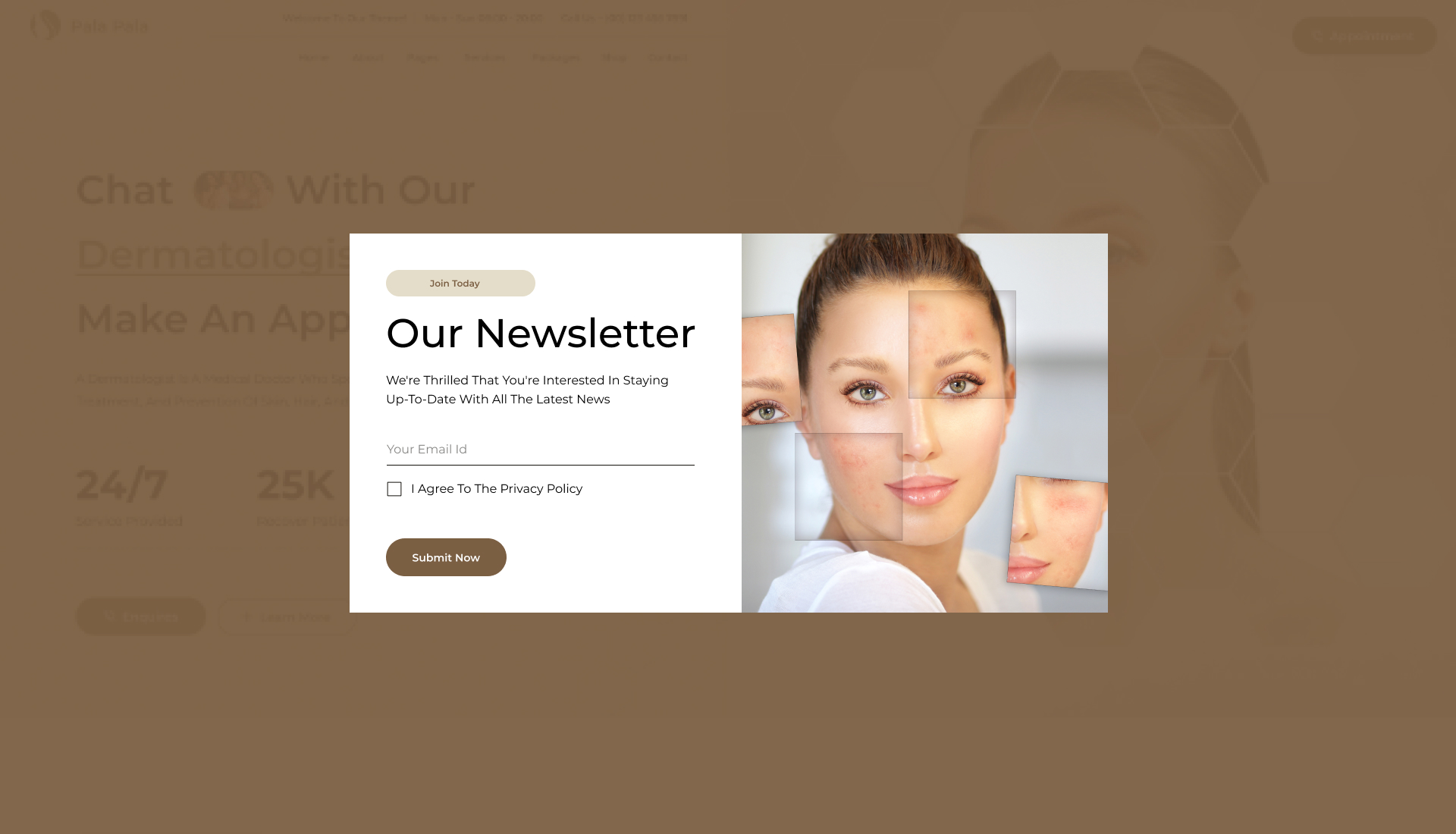 PalaPala - Dermatology Medical & Skin Care Figma Template by BuddhaThemes