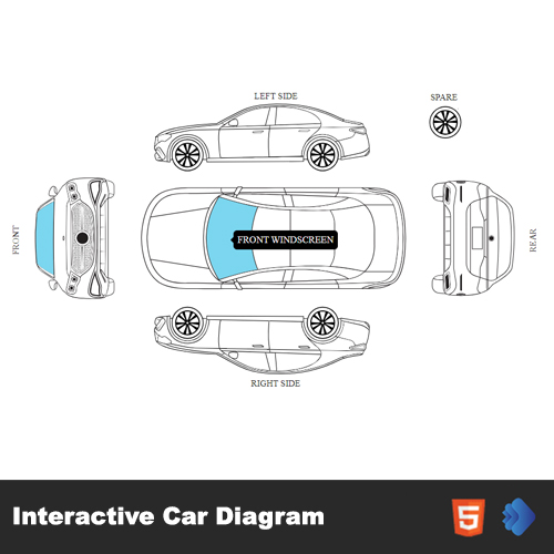 Interactive Car Diagram by freelancertajulrasel | CodeCanyon