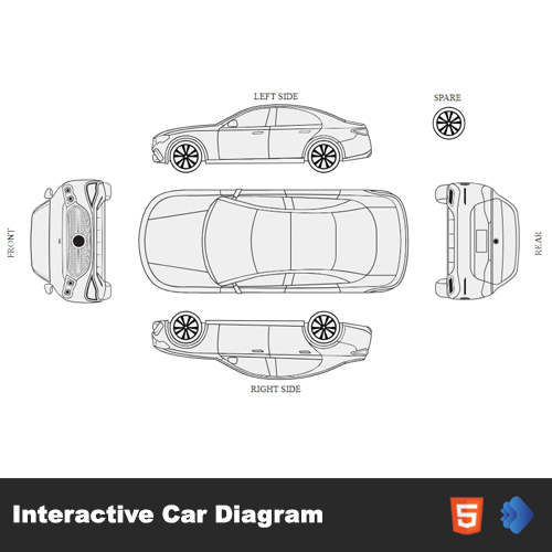 Interactive Car Diagram by freelancertajulrasel | CodeCanyon