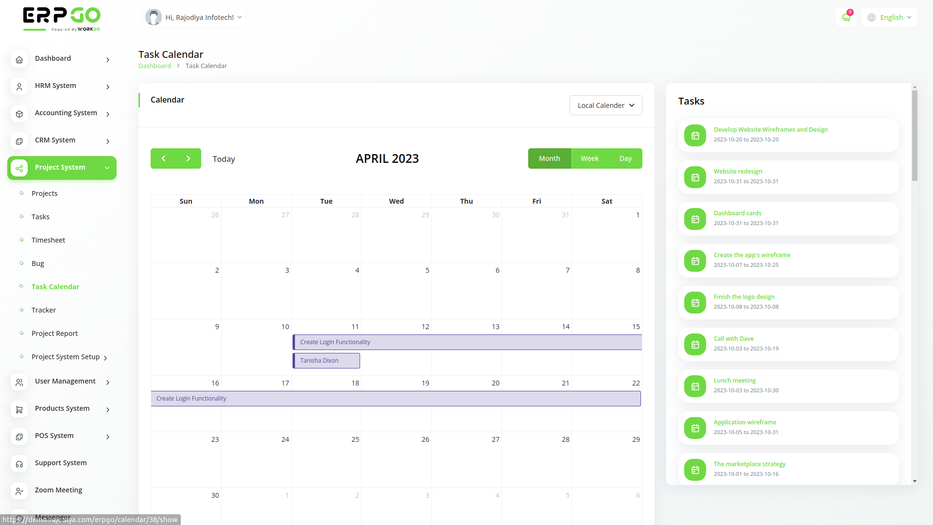 ERPGo - All In One Business ERP With Project, Account, HRM, CRM & POS by WorkDo