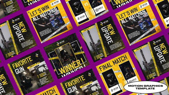 CrossFire E-sport Instagram Posts | Mogrt, Premiere Pro Templates ...