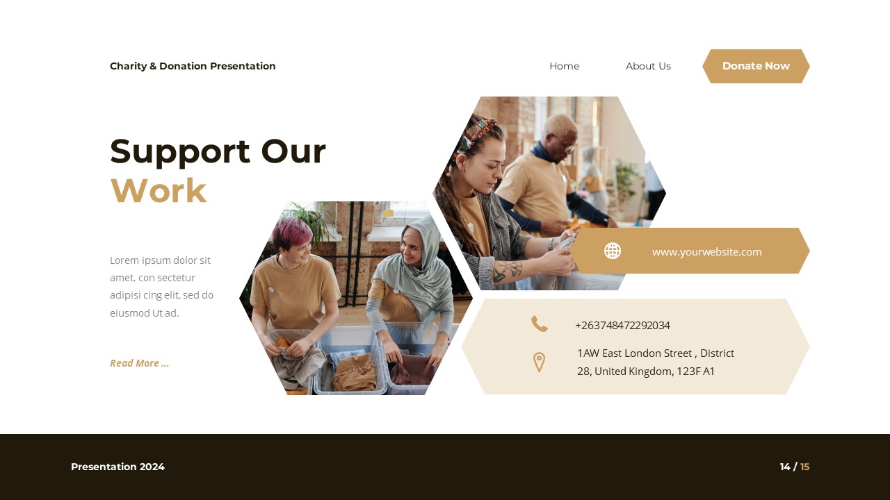 Charity & Donation PowerPoint Template, Presentation Templates ...