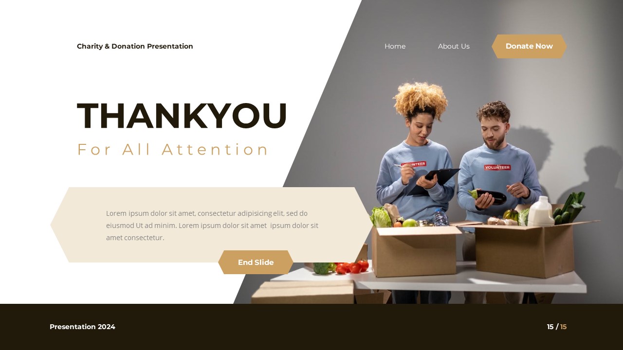 Charity & Donation PowerPoint Template, Presentation Templates ...