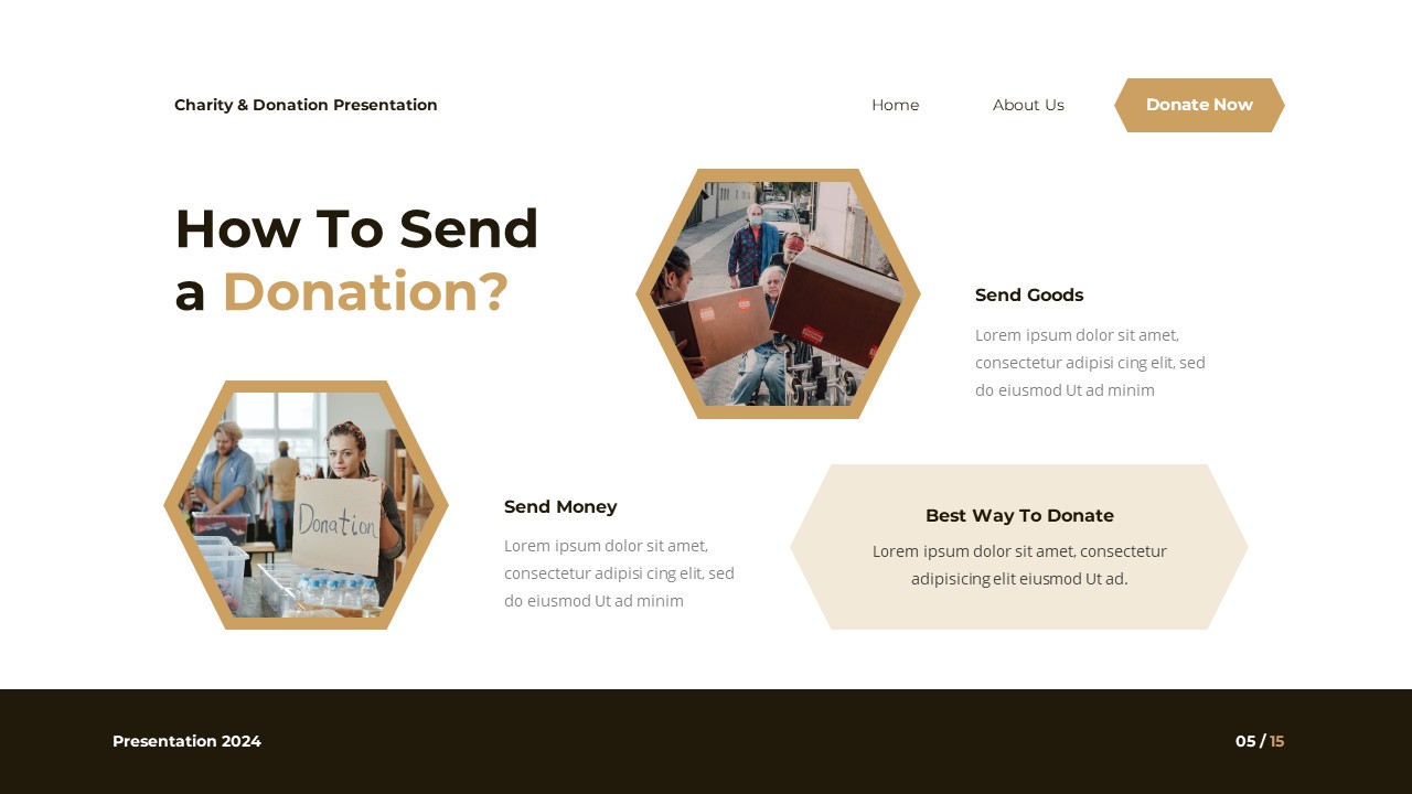 Charity & Donation PowerPoint Template, Presentation Templates ...