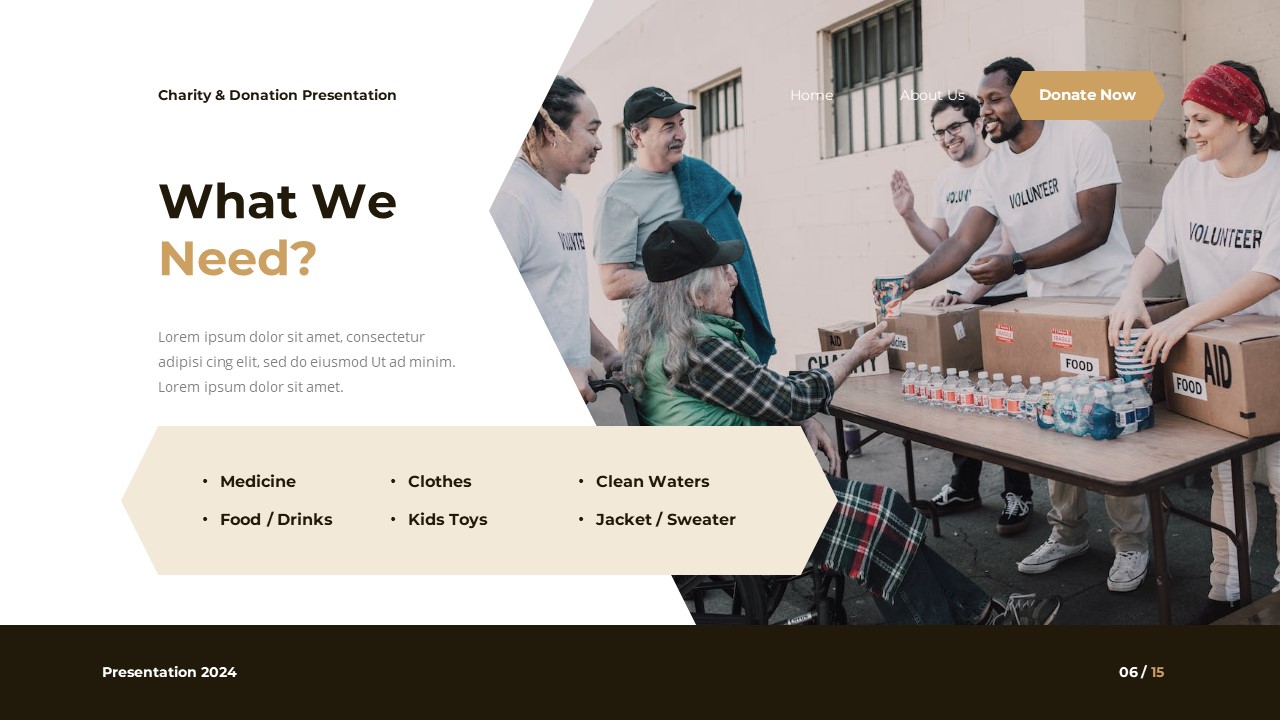 Charity & Donation PowerPoint Template, Presentation Templates ...