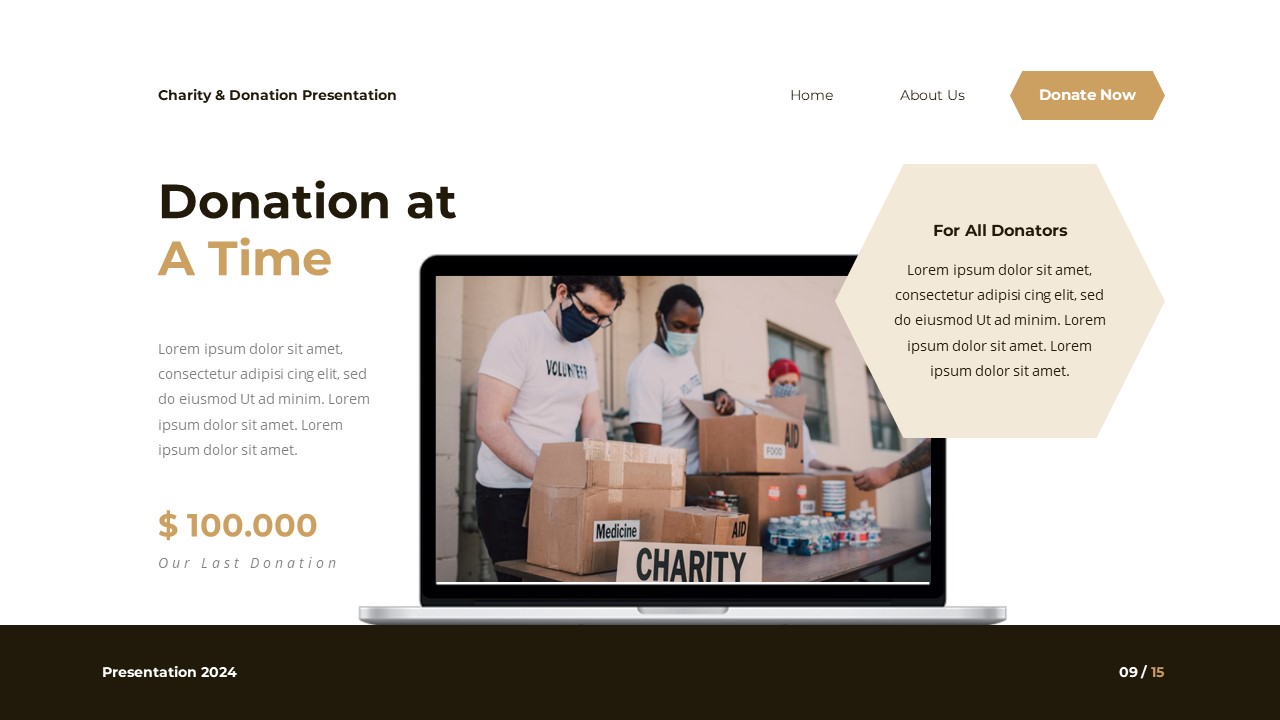 Charity & Donation PowerPoint Template, Presentation Templates ...