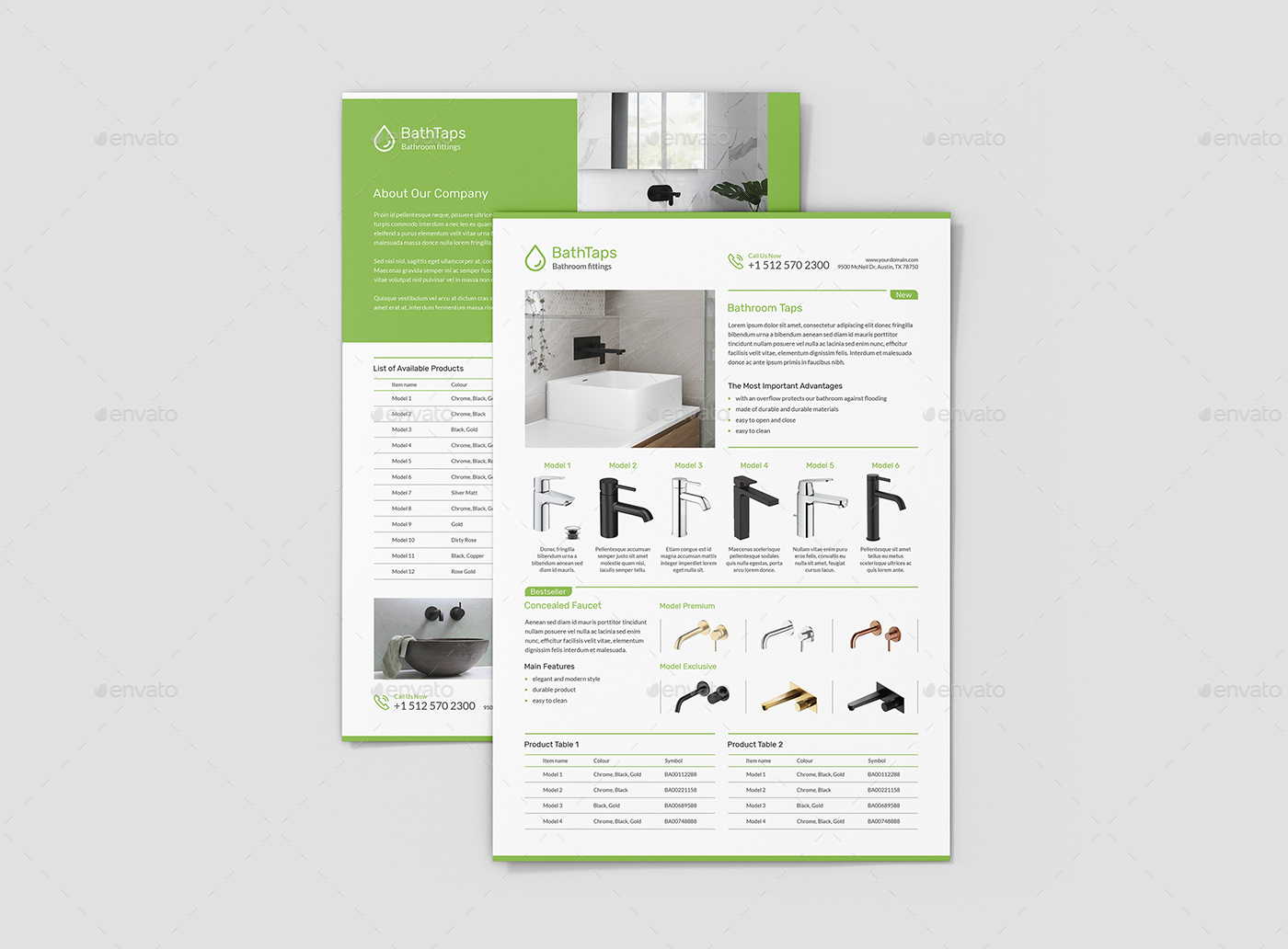 Tap Technical Data Flyer Template, Print Templates | GraphicRiver