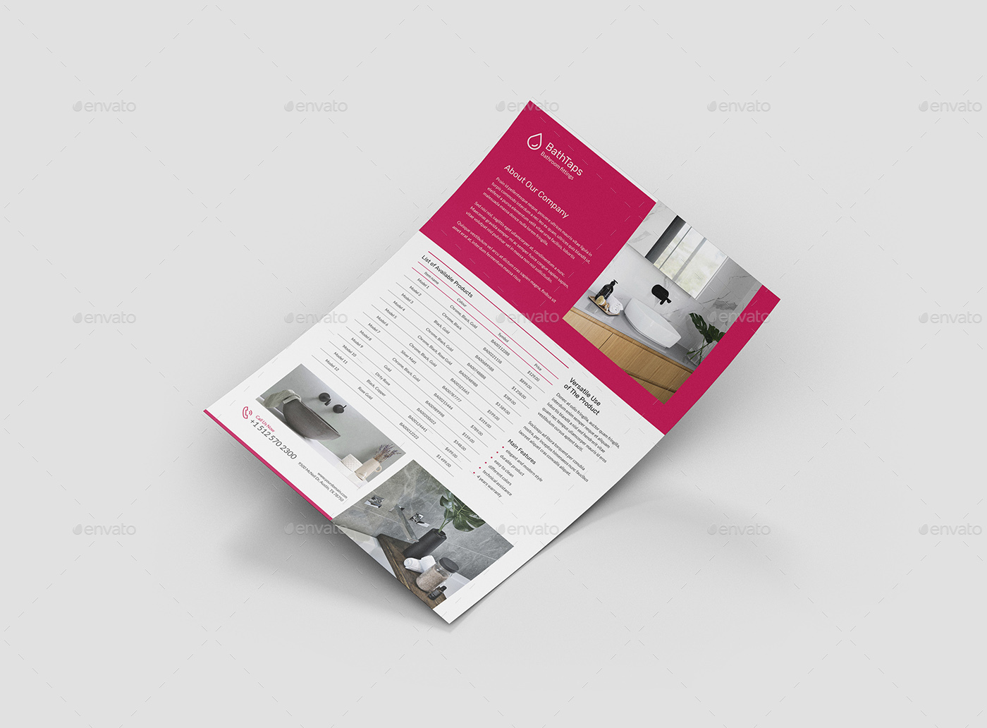 Tap Technical Data Flyer Template, Print Templates | GraphicRiver