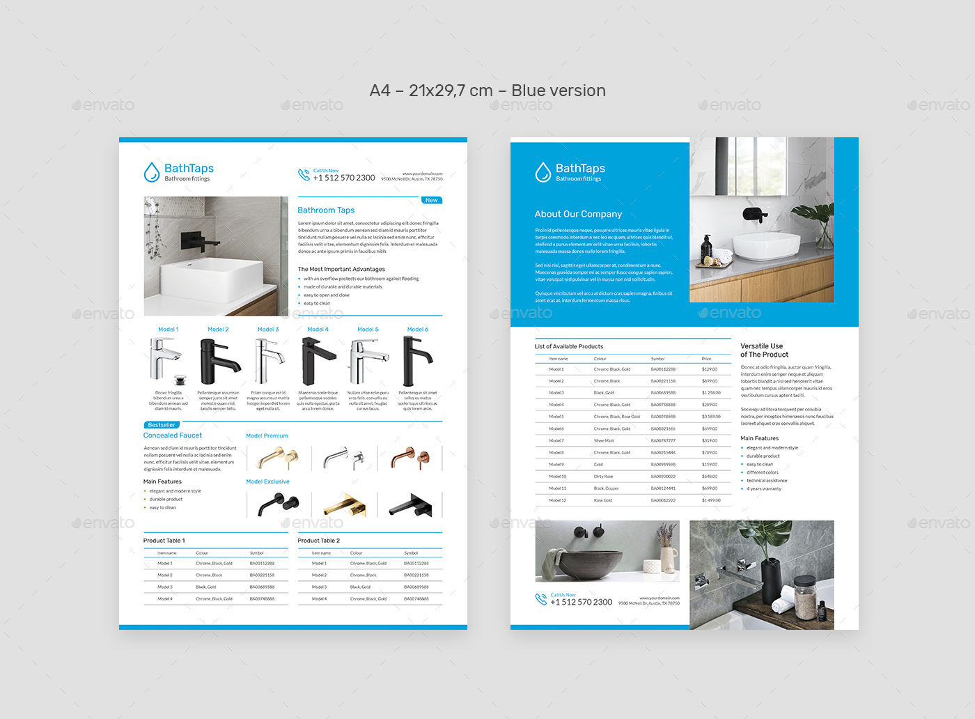 Tap Technical Data Flyer Template, Print Templates | GraphicRiver