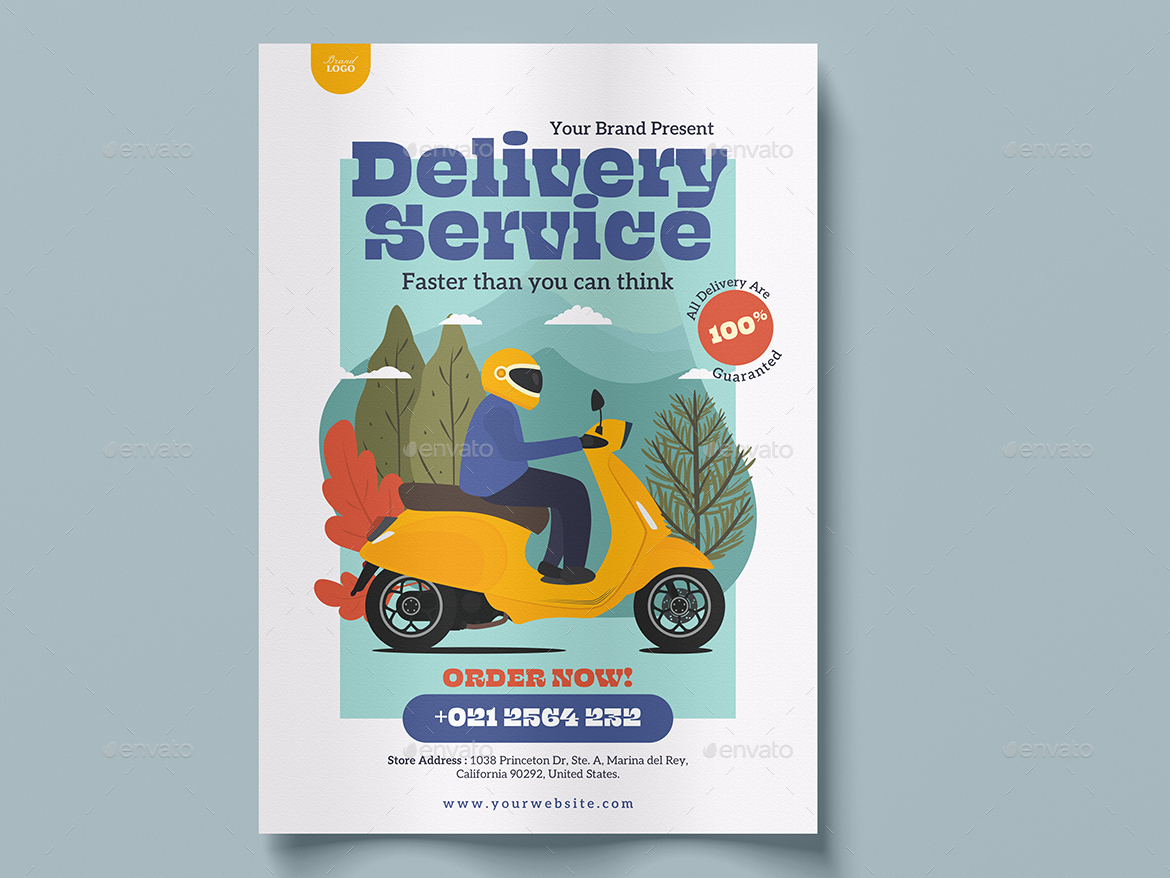 Delivery Service Flyer, Print Templates | GraphicRiver