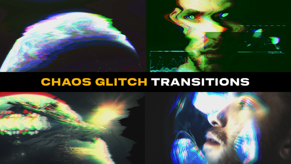 Chaos Glitch Transitions | After Effects, After Effects Project Files