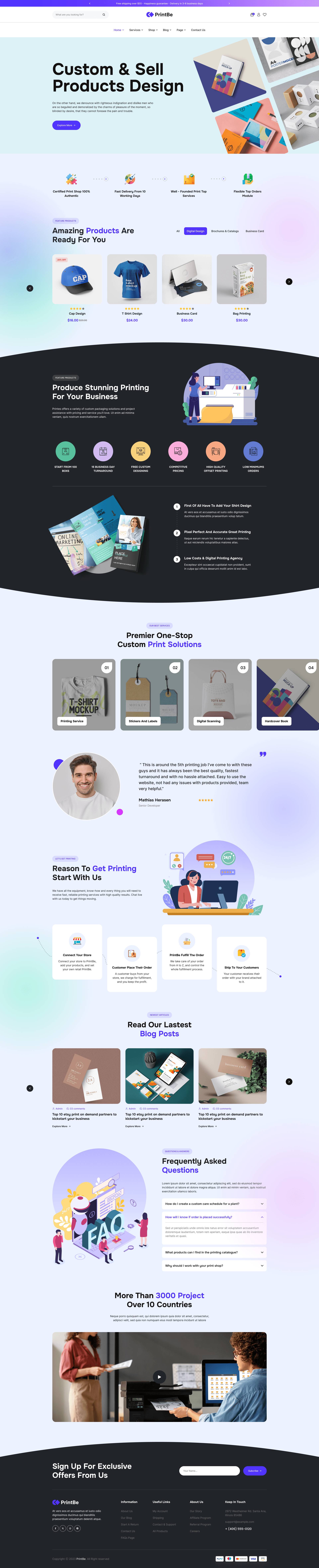 PrintBe - Printing Service & WooCommerce WP Theme by themelexus ...