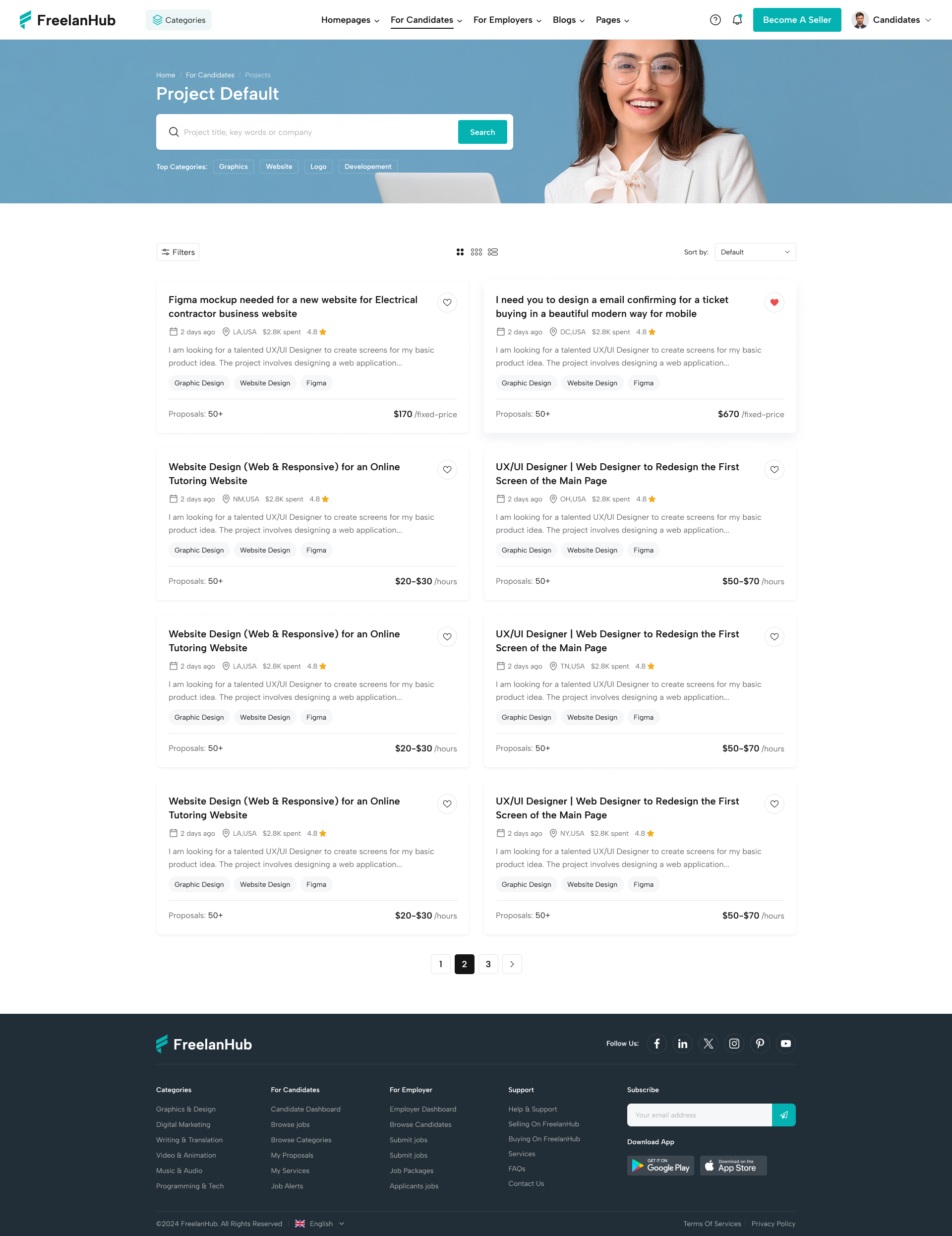 FreelanHub - Job Board & Freelance Marketplace Figma Template by Avitex