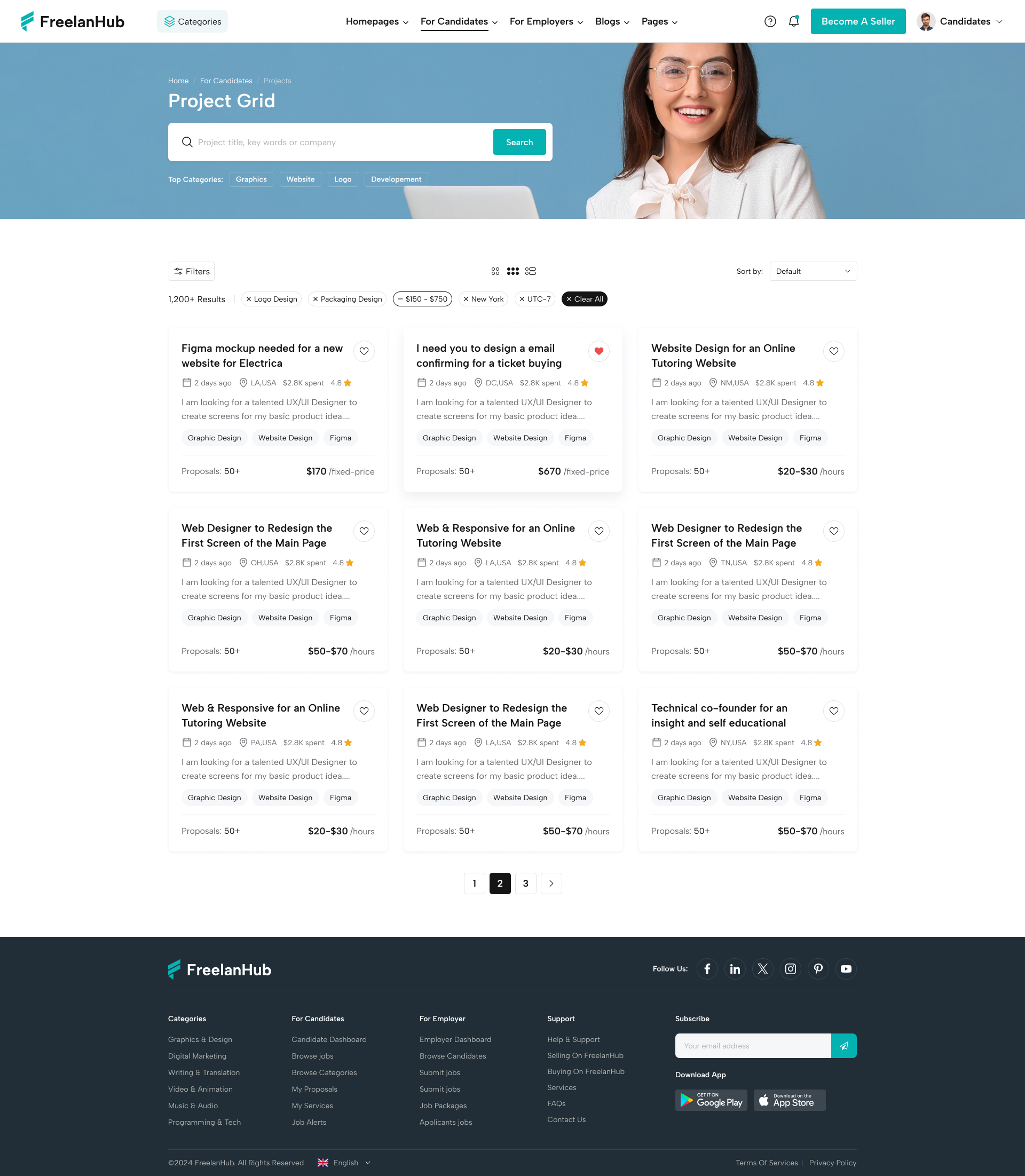 FreelanHub - Job Board & Freelance Marketplace Figma Template by Avitex