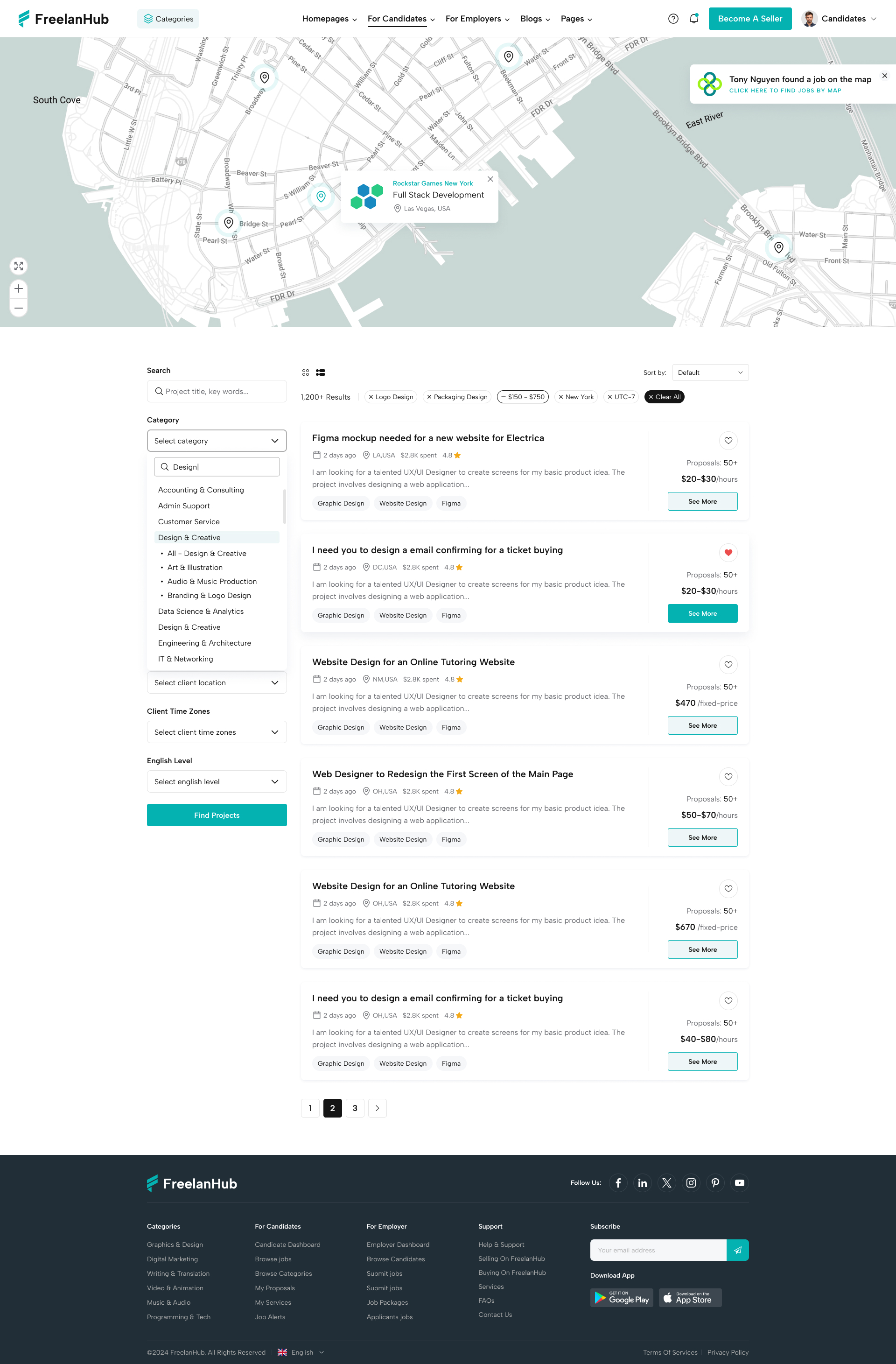 FreelanHub - Job Board & Freelance Marketplace Figma Template by Avitex