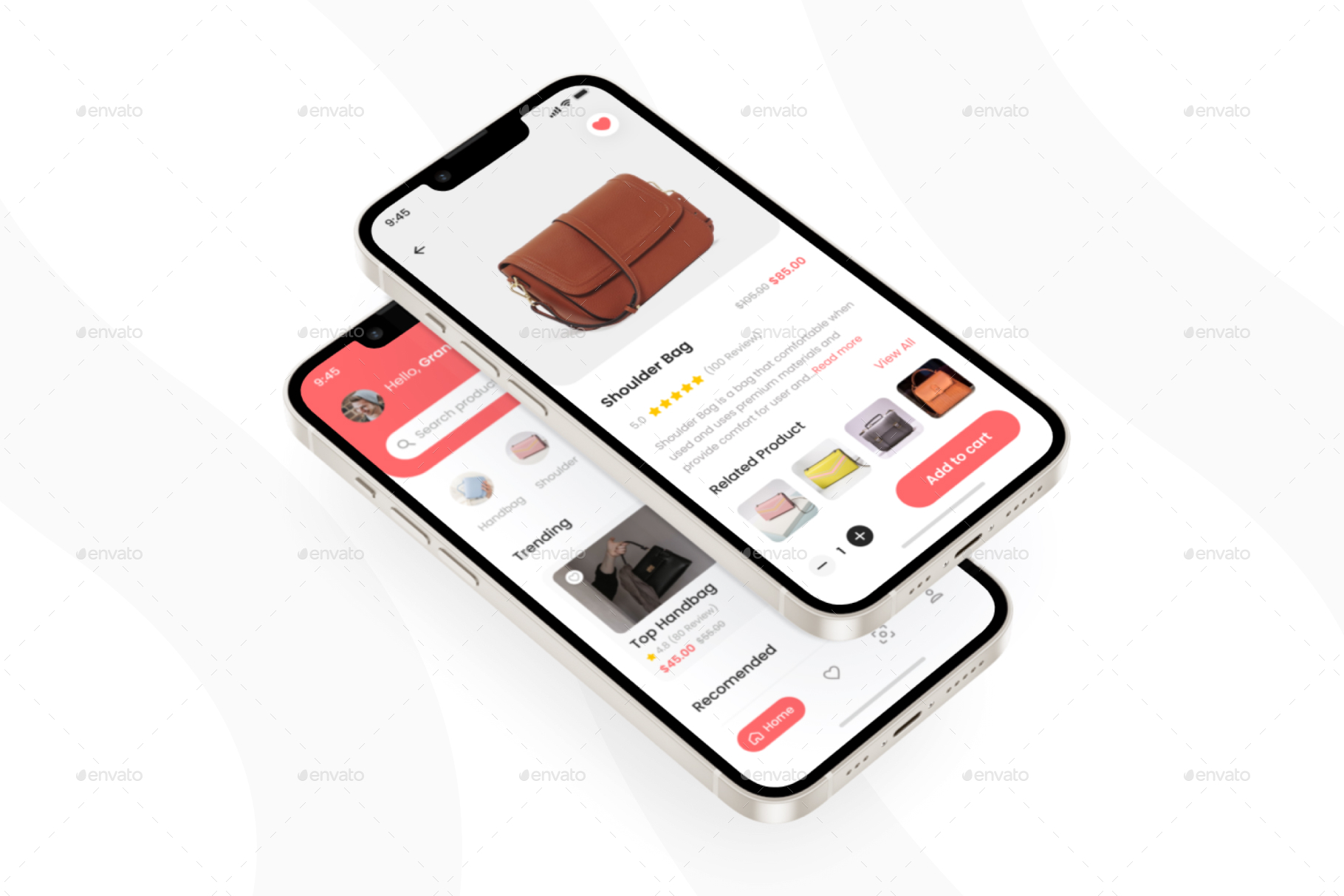 Zipper - Bag Store Mobile App UI Kit, Web Elements | GraphicRiver