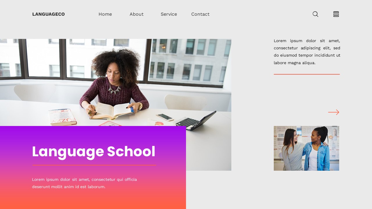Languageco - Language School Powerpoint Templates, Presentation Templates