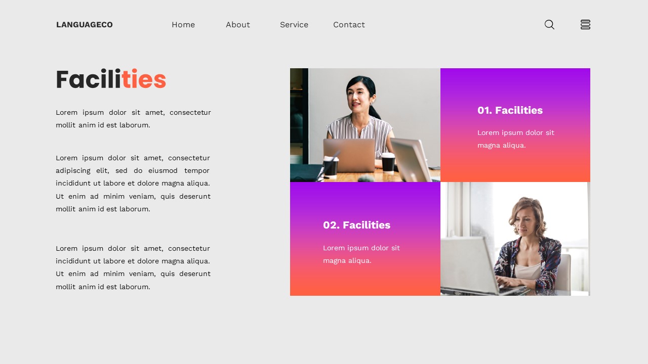 Languageco - Language School Powerpoint Templates, Presentation Templates