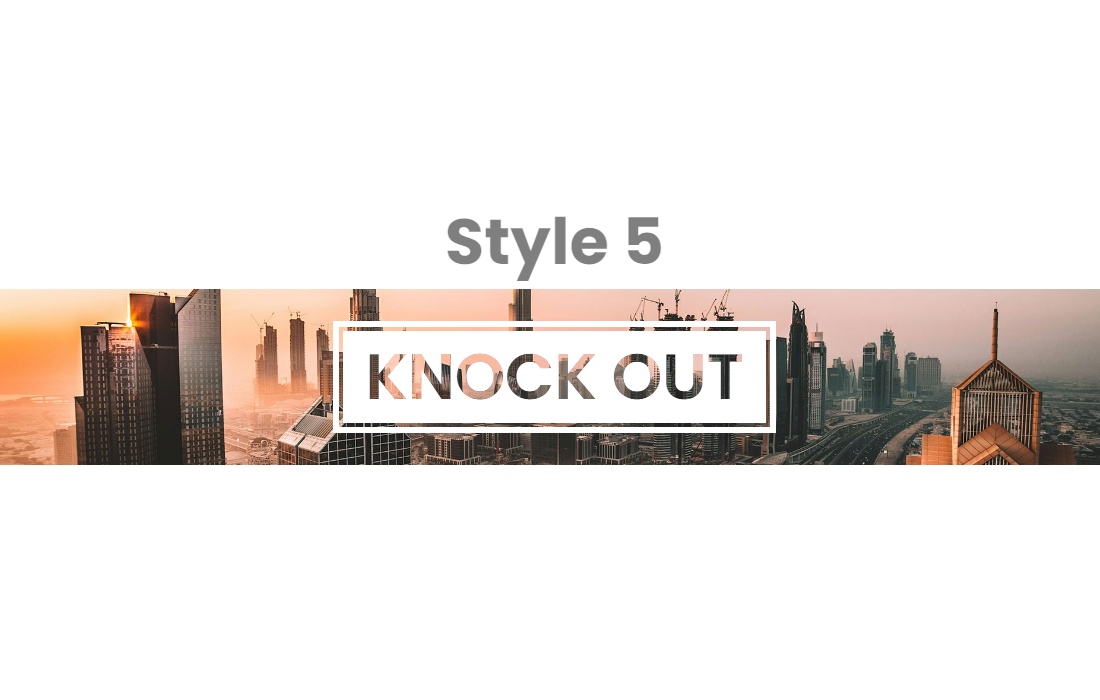 Knockout Text Effects - HTML CSS by Epic_Theme | CodeCanyon