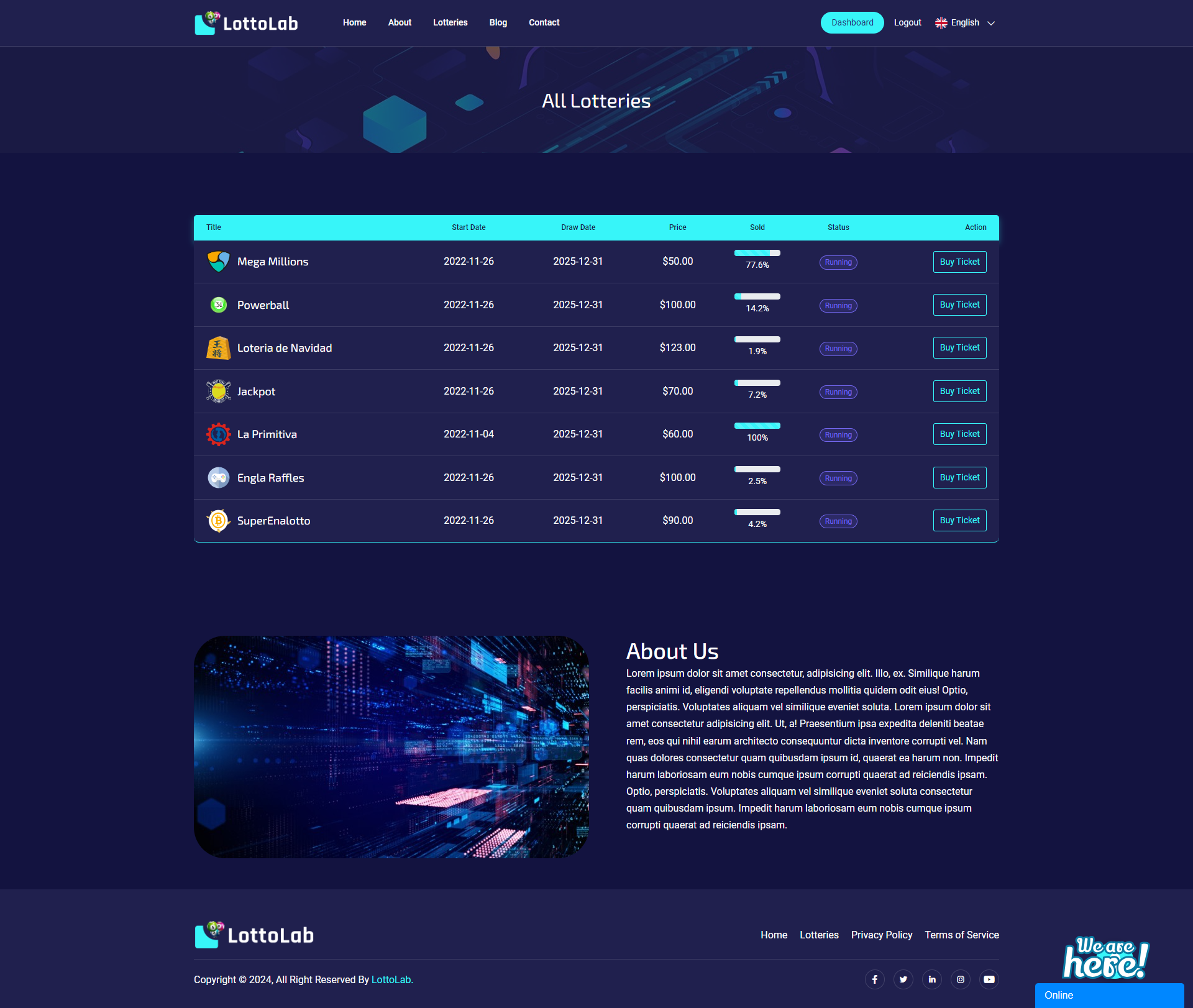 LottoLab - Live Lottery Platform by ViserLab | CodeCanyon