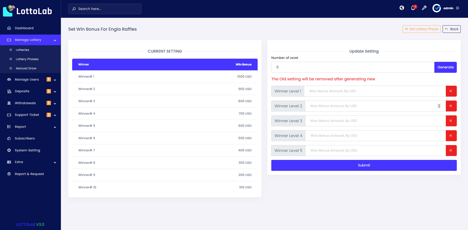 LottoLab - Live Lottery Platform by ViserLab | CodeCanyon