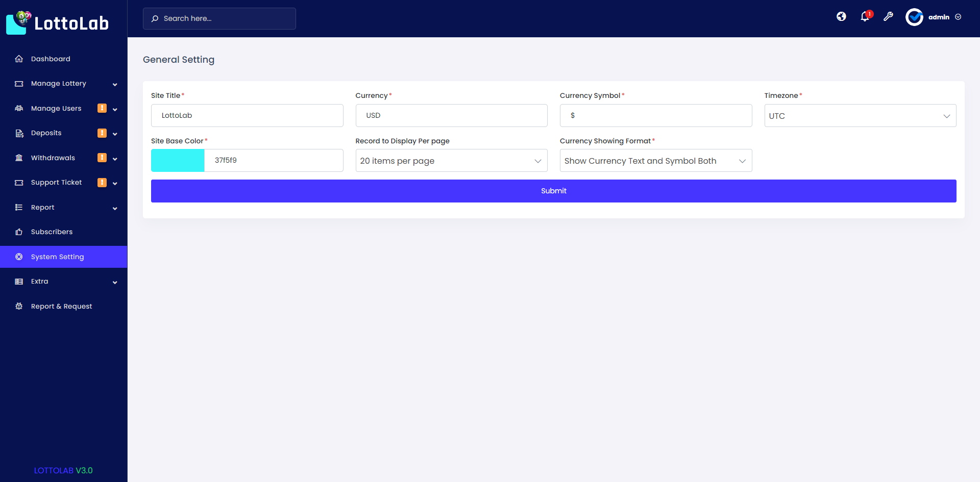 LottoLab - Live Lottery Platform by ViserLab | CodeCanyon