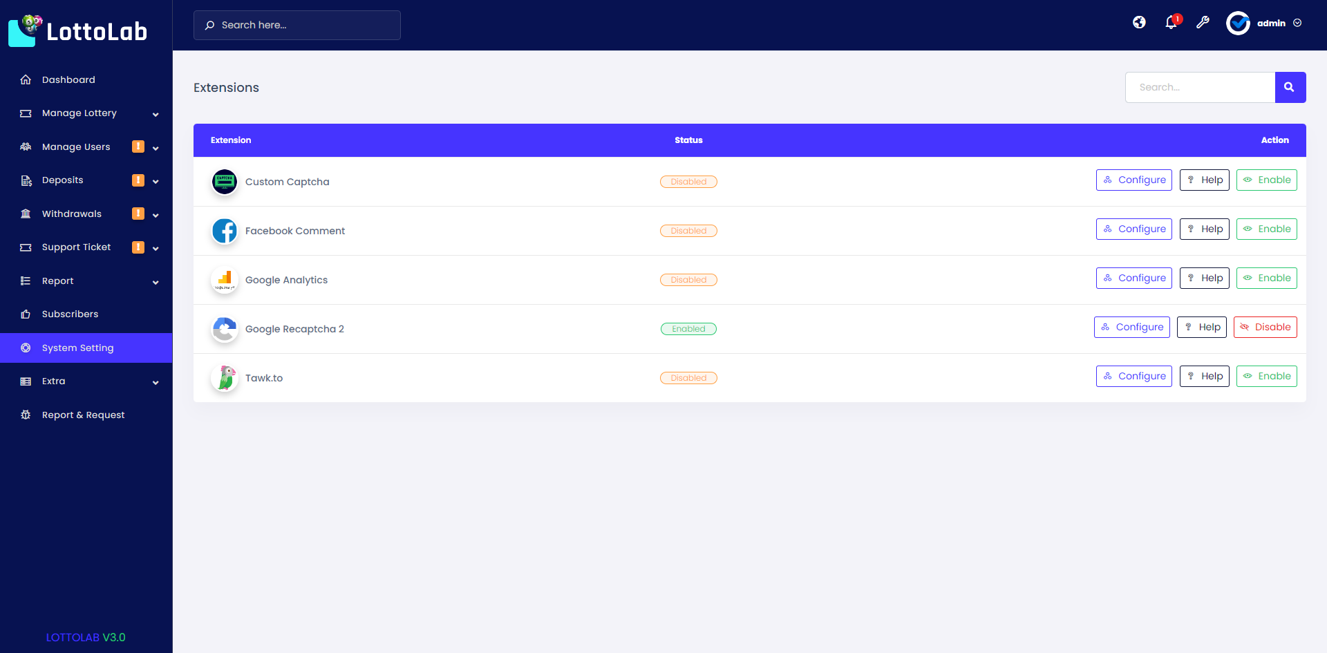 LottoLab - Live Lottery Platform by ViserLab | CodeCanyon