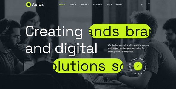 Axios - Digital Agency WordPress Theme by rs-theme | ThemeForest