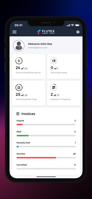 Flutex - Perfex CRM Admin/Staff Mobile App for Android & IOS | Flutter App with API Module ...