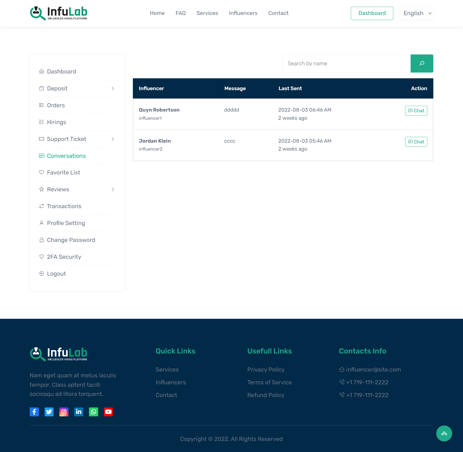 InfuLab - Influencer Hiring Platform by ViserLab | CodeCanyon