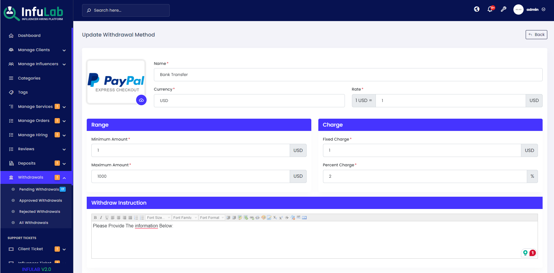 InfuLab - Influencer Hiring Platform by ViserLab | CodeCanyon