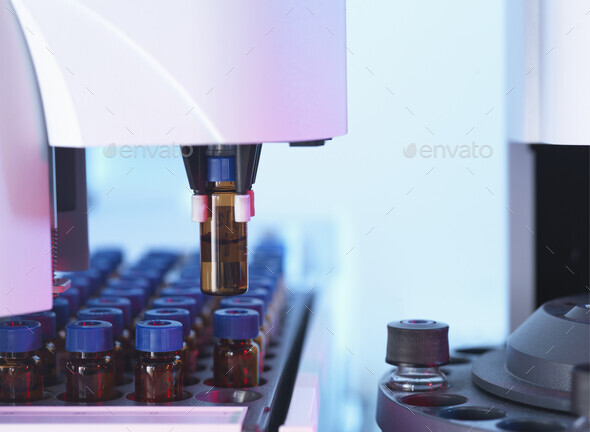 Gas chromatography separating vials of complex compound mixtures into ...