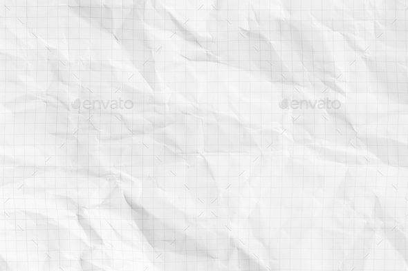 Crumpled graph paper background. Full frame template mock up Stock ...