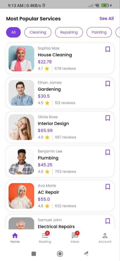 Huma - On-Demand Home Service Flutter UI Kit by BisDig | CodeCanyon