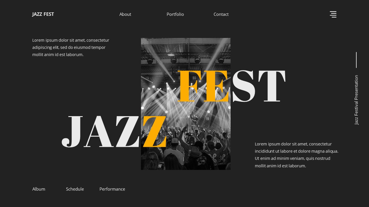Jazz Fest - Music Festival Keynote Templates, Presentation Templates