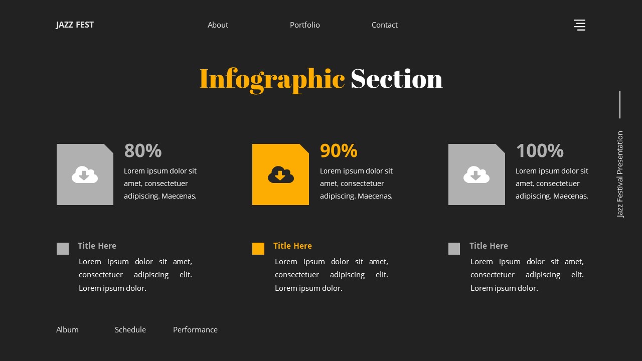 Jazz Fest - Music Festival Keynote Templates, Presentation Templates