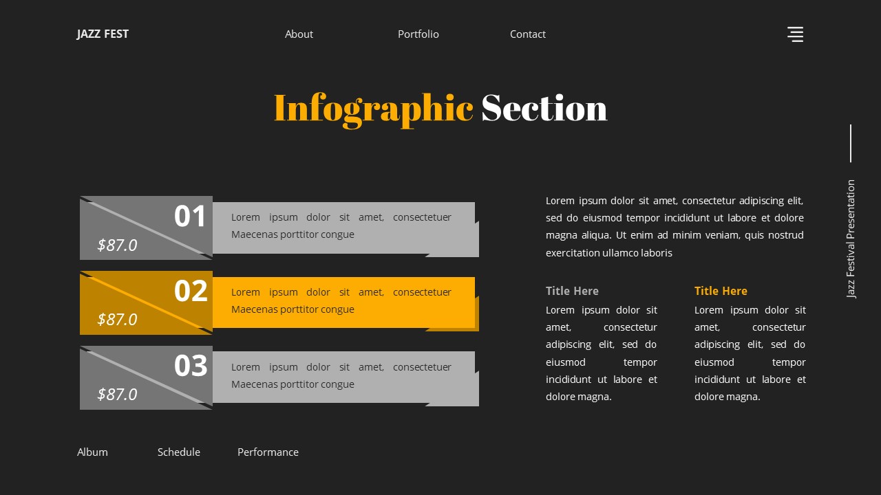 Jazz Fest - Music Festival Keynote Templates, Presentation Templates