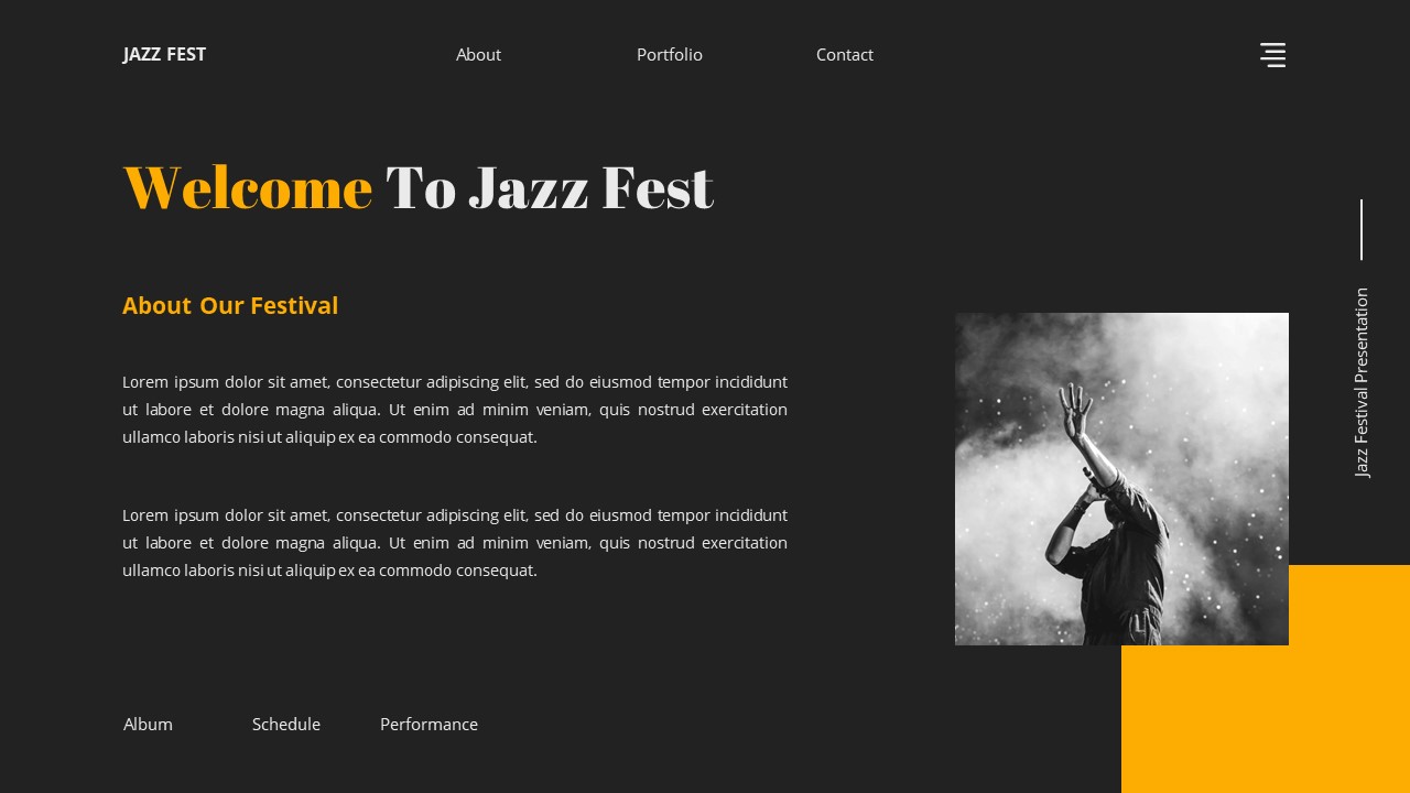 Jazz Fest - Music Festival Keynote Templates, Presentation Templates