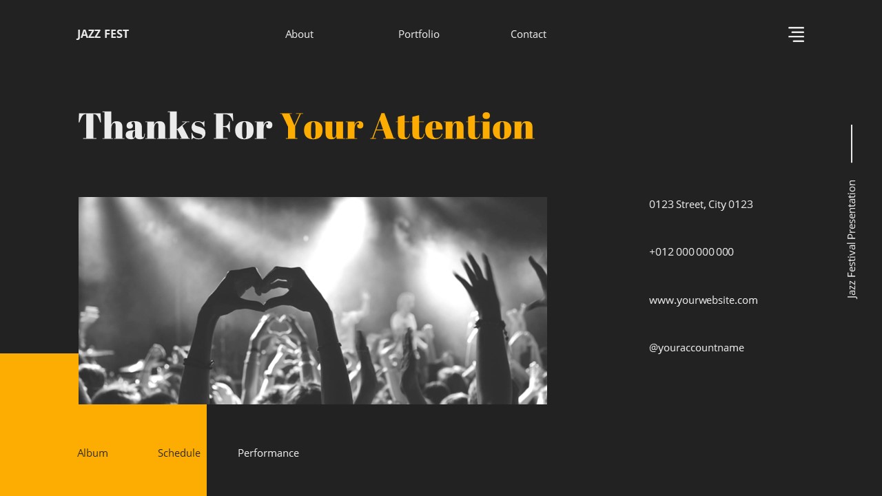 Jazz Fest - Music Festival Keynote Templates, Presentation Templates