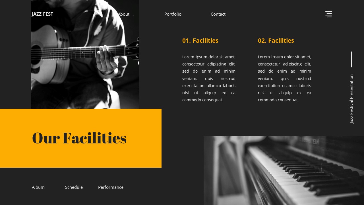 Jazz Fest - Music Festival Keynote Templates, Presentation Templates